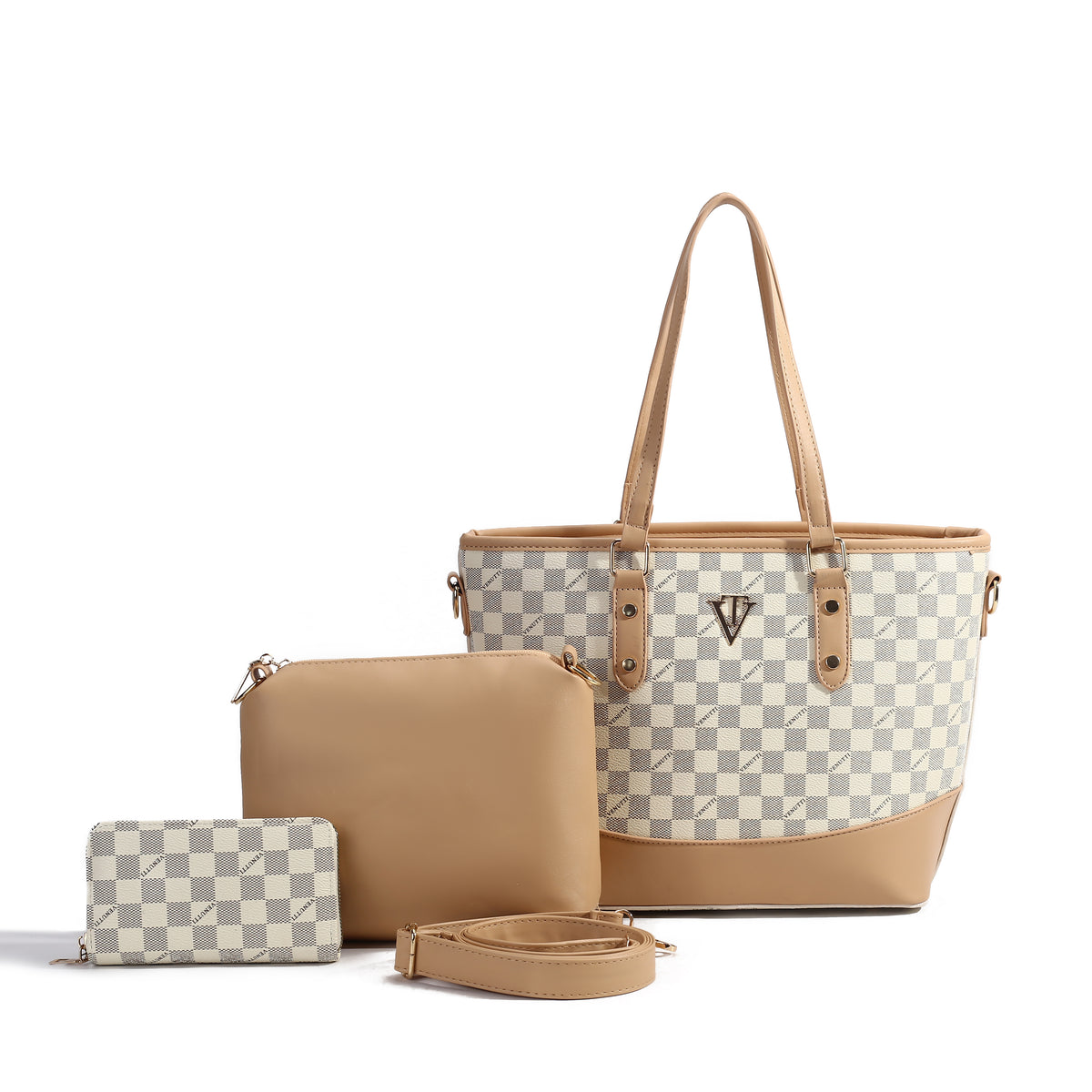 Elite Check 3-Piece Tote Set – Venutti International