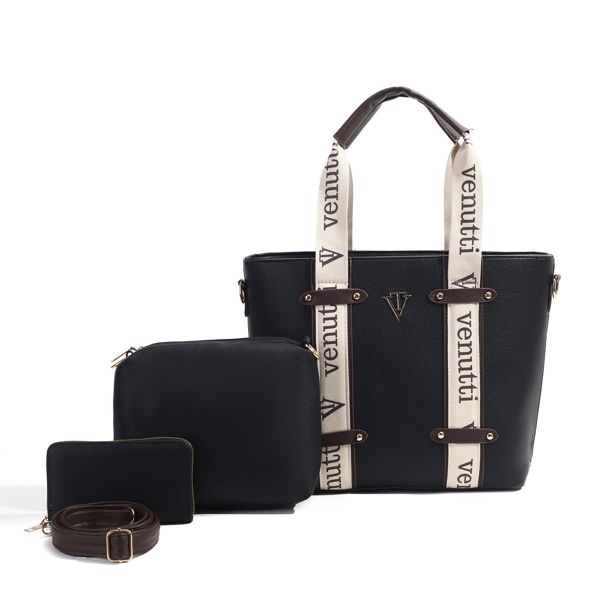 Signature Strap 3-Piece Tote Set – Venutti International